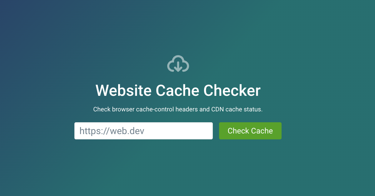 Website Cache Checker: Test HTTP Caching Headers