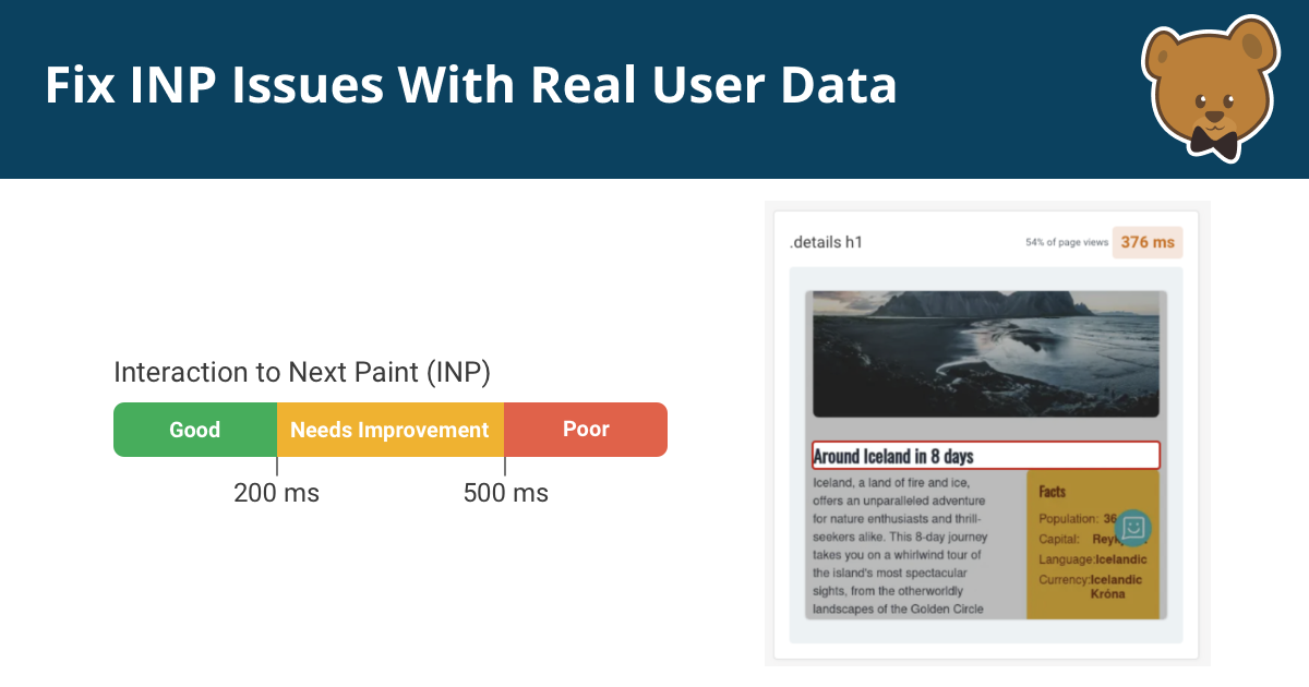 How To Fix INP Issues With Real User Data | DebugBear