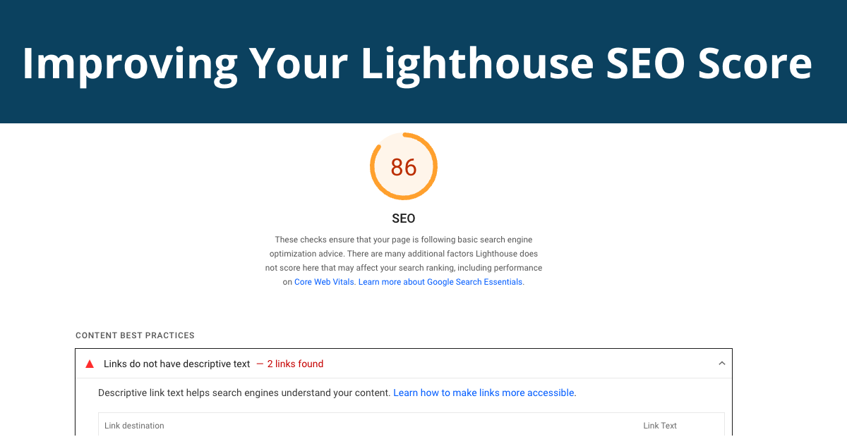 How To Improve Your Lighthouse SEO Score | DebugBear