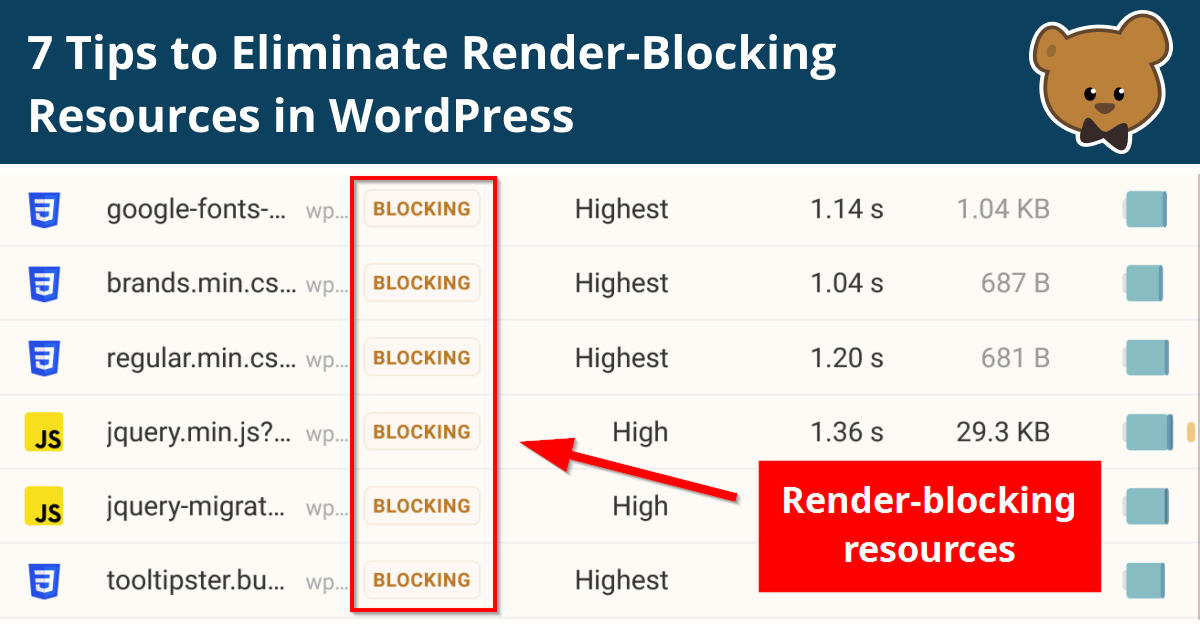 7 Tips to Eliminate Render-Blocking Resources in WordPress | DebugBear