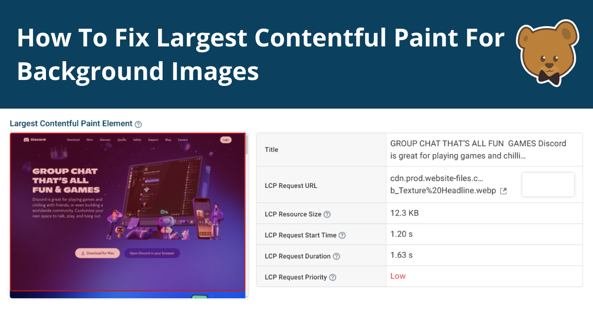 How To Fix Largest Contentful Paint For Background Images | DebugBear