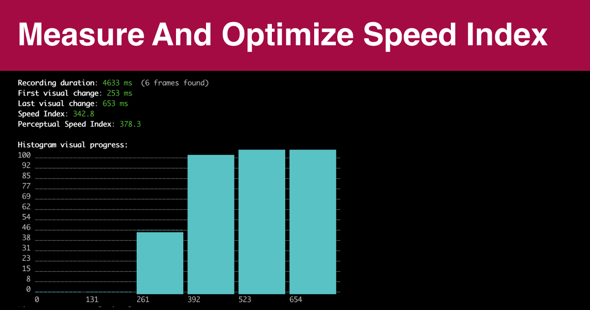 How To Measure And Optimize Speed Index Debugbear