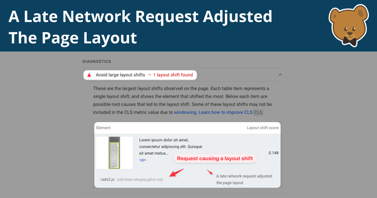 A Late Network Request Adjusted The Page Layout | DebugBear