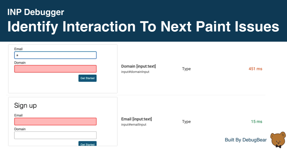 INP Debugger: Identify Interaction To Next Paint Issues