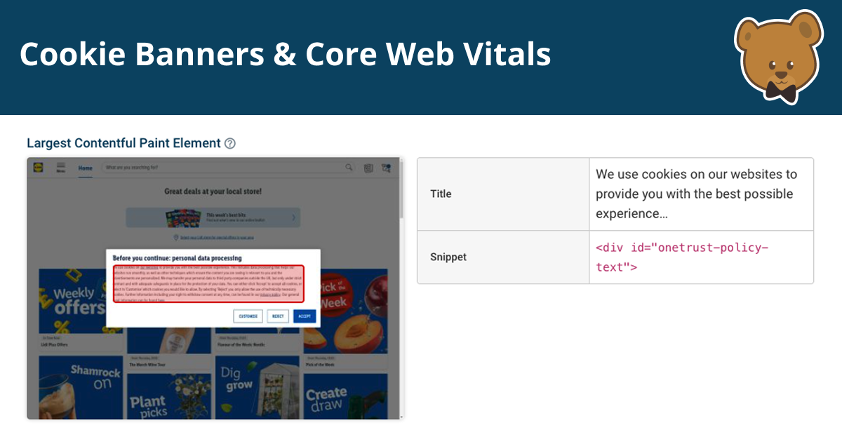 Cookie Consent Banners, Page Speed, And Core Web Vitals | DebugBear