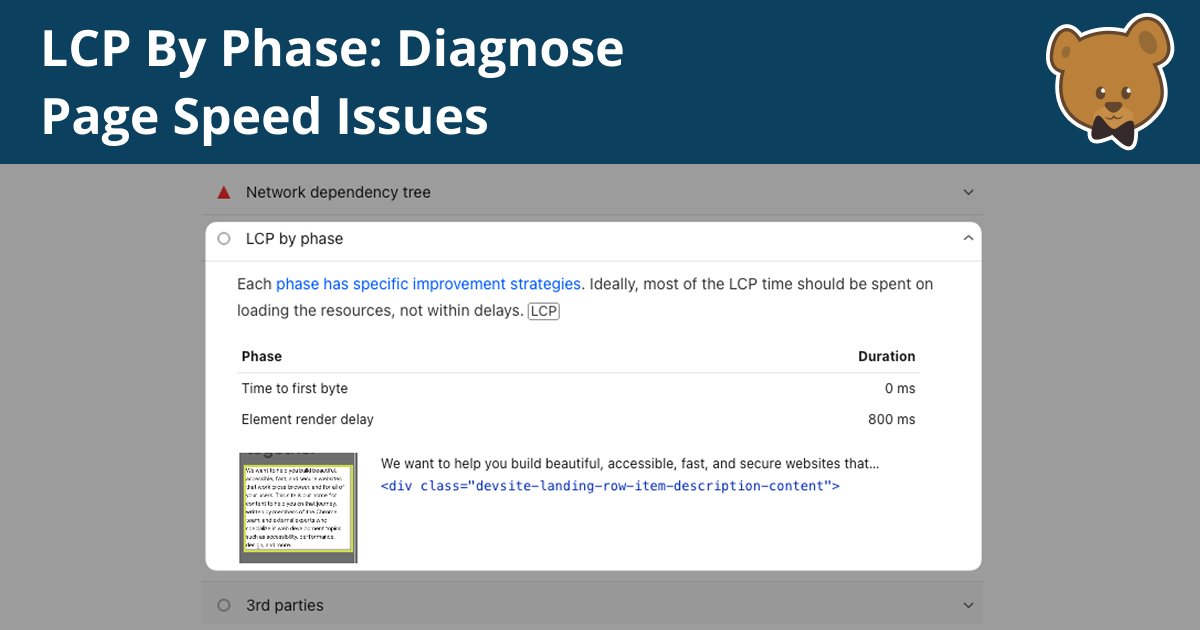 LCP By Phase: Google's Performance Audit Explained | DebugBear