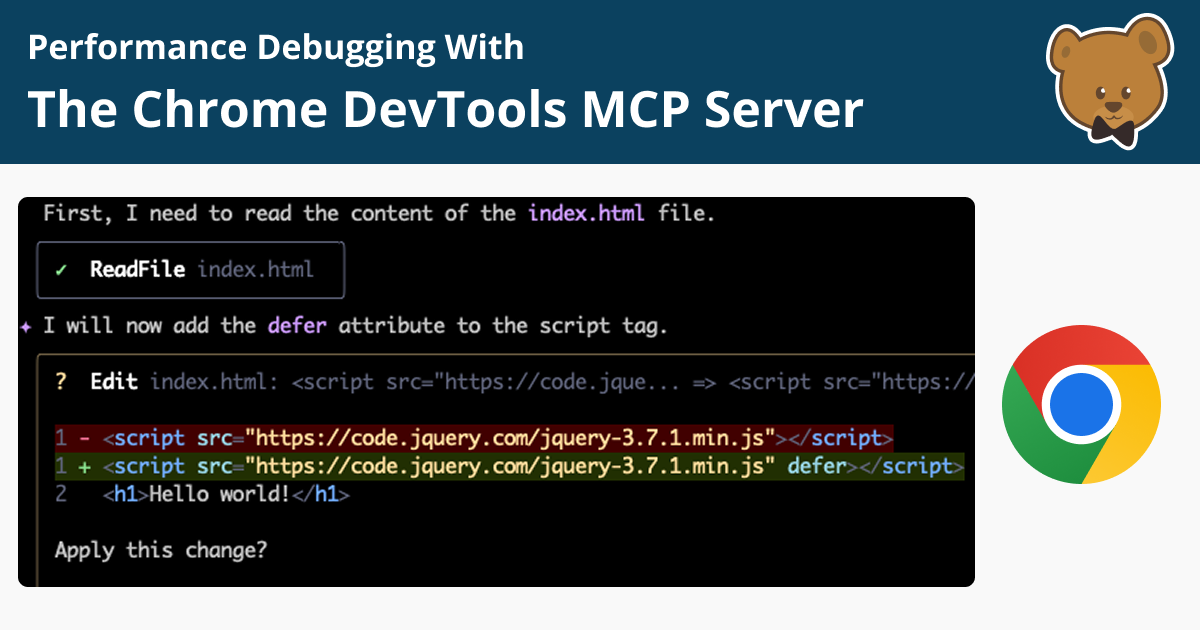 Performance Debugging With The Chrome DevTools MCP Server | DebugBear