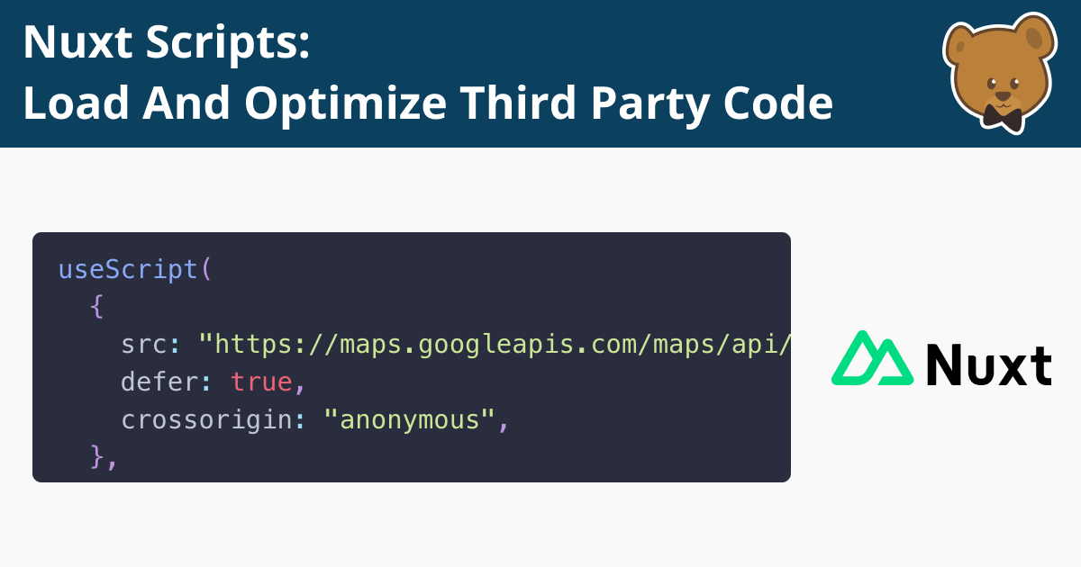 Nuxt Scripts: Load And Optimize Third Party Code | DebugBear