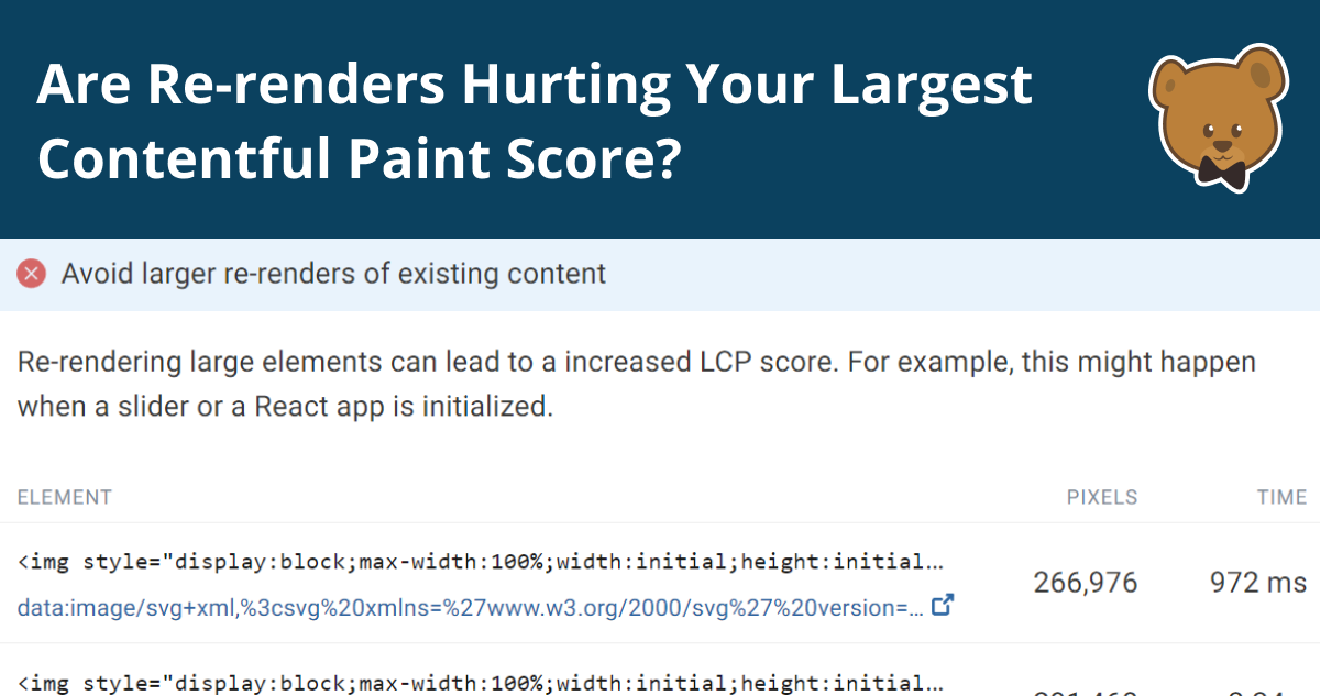 Are Re-renders Hurting Your Largest Contentful Paint Score? | DebugBear