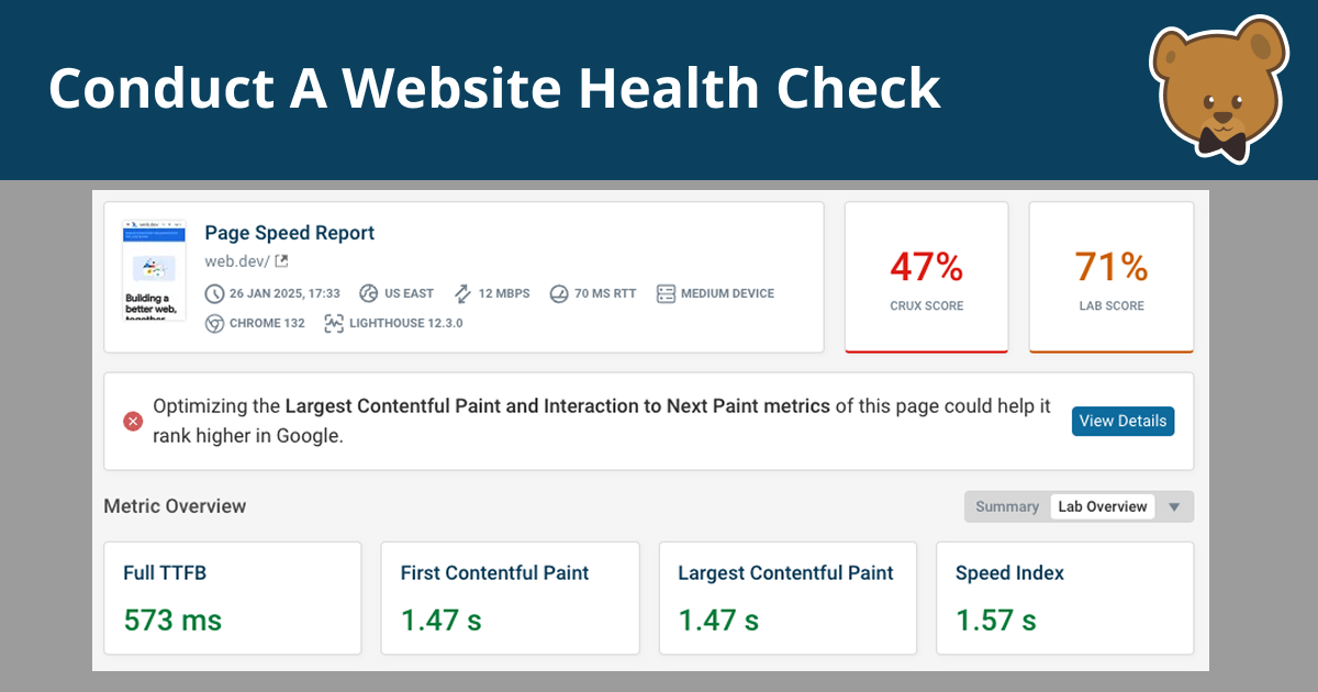 How To Conduct A Website Health Check | DebugBear