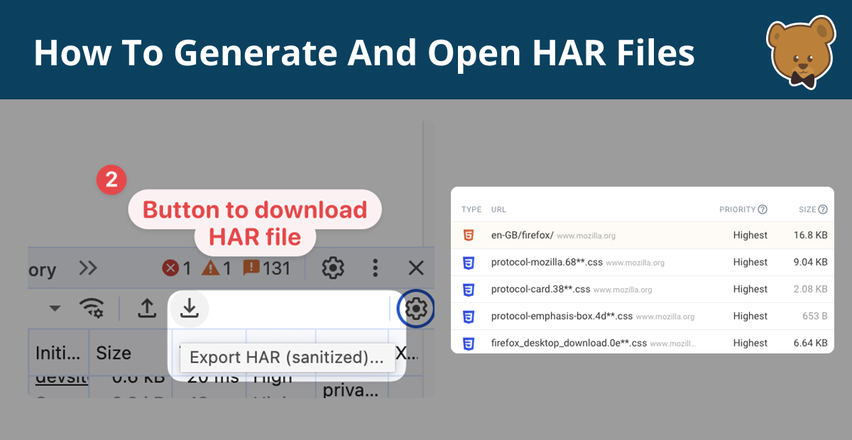 How To Generate And Open HAR Files | DebugBear