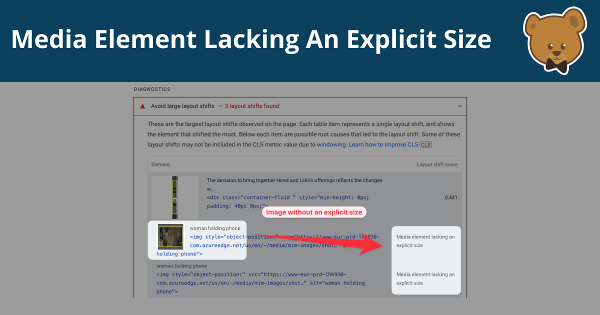 How To Fix Media Element Lacking An Explicit Size | DebugBear