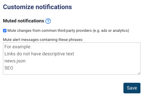 Muting Notifications | DebugBear